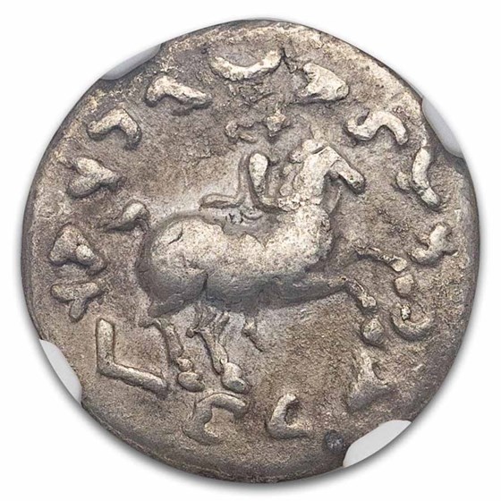 Bactria AR Drachm Antimachus II (174-165 BC) VF NGC (Random Coin)