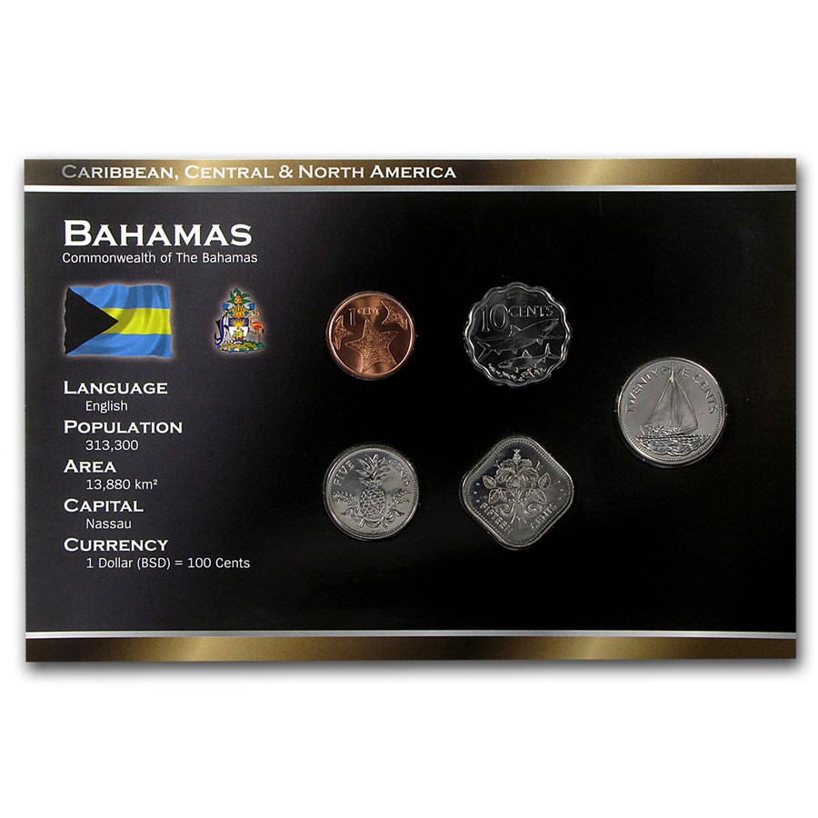 Buy Bahamas 1-25 Cents Coin Set BU | APMEX