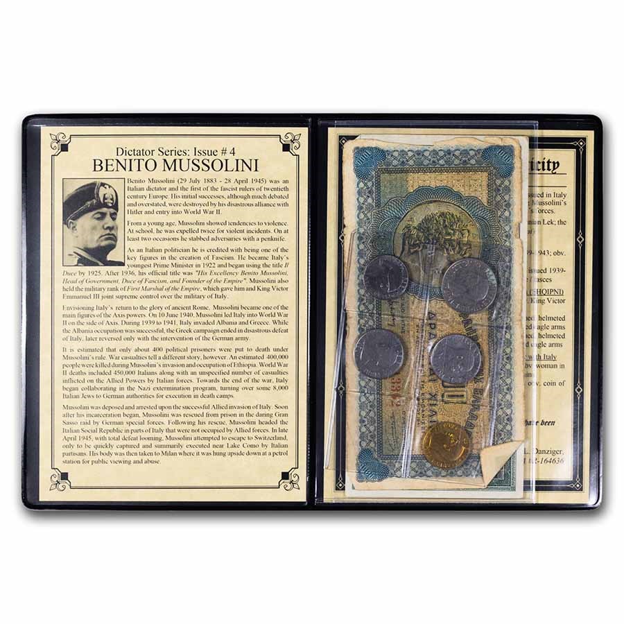 Buy Benito Mussolini 5-Coin & 2-Banknote Set | APMEX