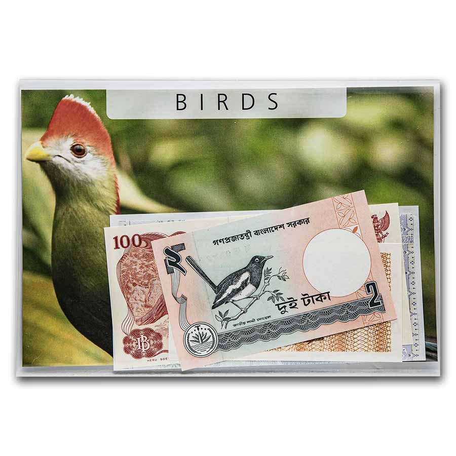 Buy Bird Banknotes from Around the World 5-Banknote Set Unc | APMEX