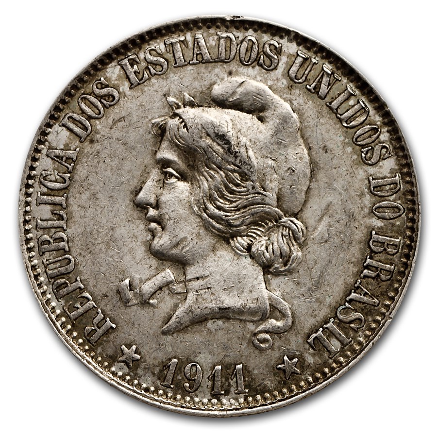 Buy Brazil Silver 2000 Reis Liberty Cap (Random Dates, ASW .5787) | APMEX