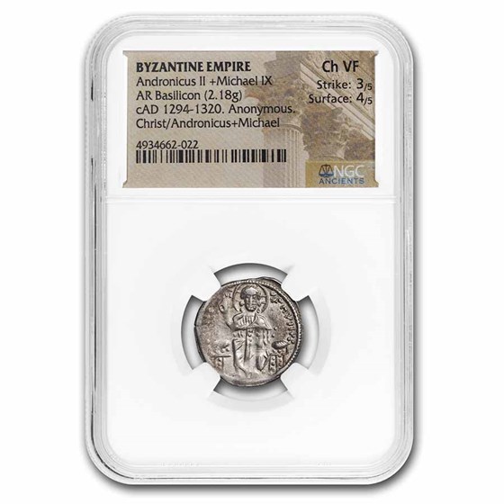 Buy Byzantine AR Basilicon And. II & Mich. IX (1294-1320) Ch VF NGC | APMEX