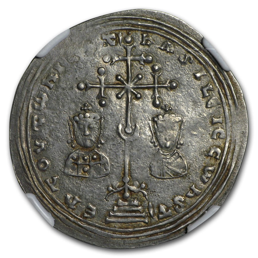 Buy Byzantine AR Milliaresion Basil II & Con. VII 976-1025 AD XF NGC ...