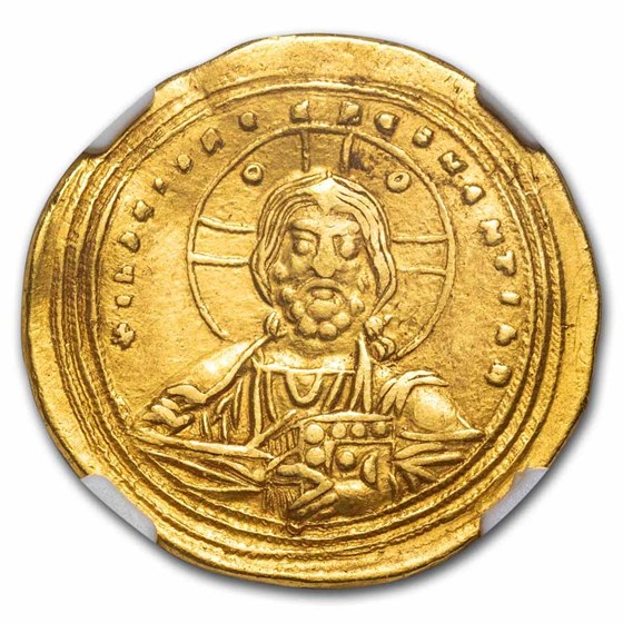 Byzantine AV Hist Nomisma Basil II & Con. 976-1025 AD XF NGC