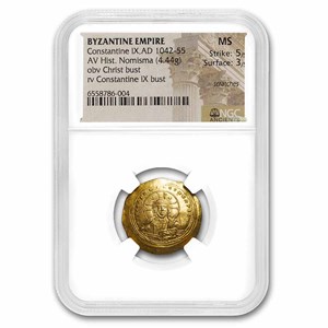 Buy Byzantine AV Histam. Const. IX (1042-1055 AD) MS NGC (S-1830) | APMEX