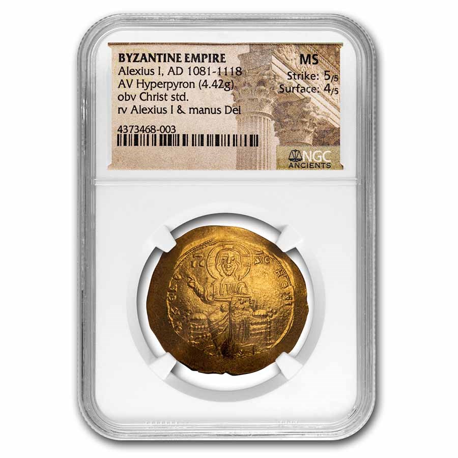 Buy Byzantine AV Hyperpyron Alexius I (1081-1118 AD) MS NGC (S-1924 ...