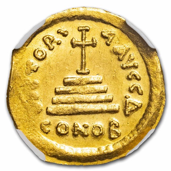 Byzantine AV Solid Tiberius II Constantine 578-582 AD MS NGC