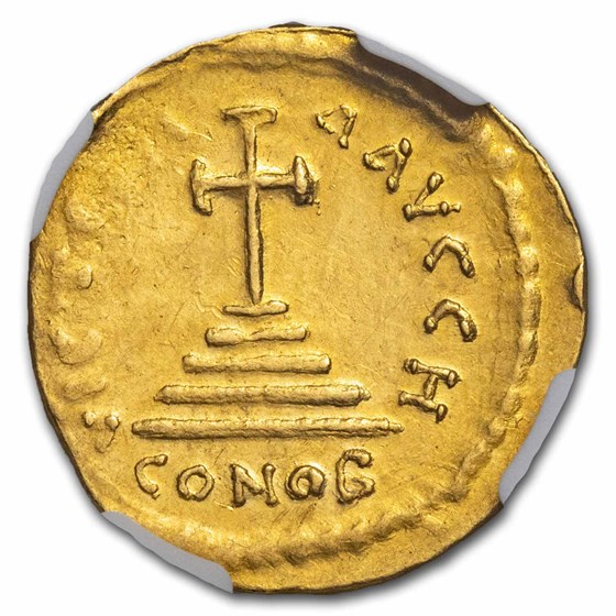 Byzantine AV Solidus Tiberius II Constantine 578-582 AD Ch AU NGC