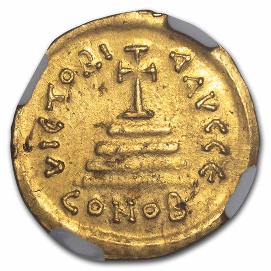 Byzantine AV Solidus Tiberius II Constantine 578-582 AD Ch AU NGC