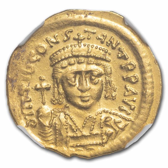 Byzantine AV Solidus Tiberius II Constantine 578-582 AD MS NGC