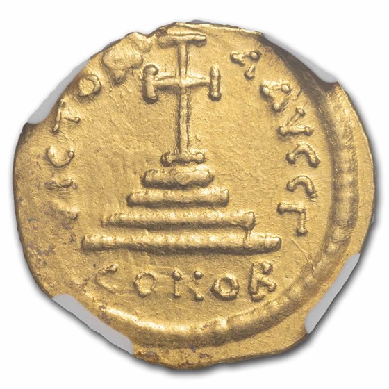 Byzantine AV Solidus Tiberius II Constantine 578-582 AD MS NGC