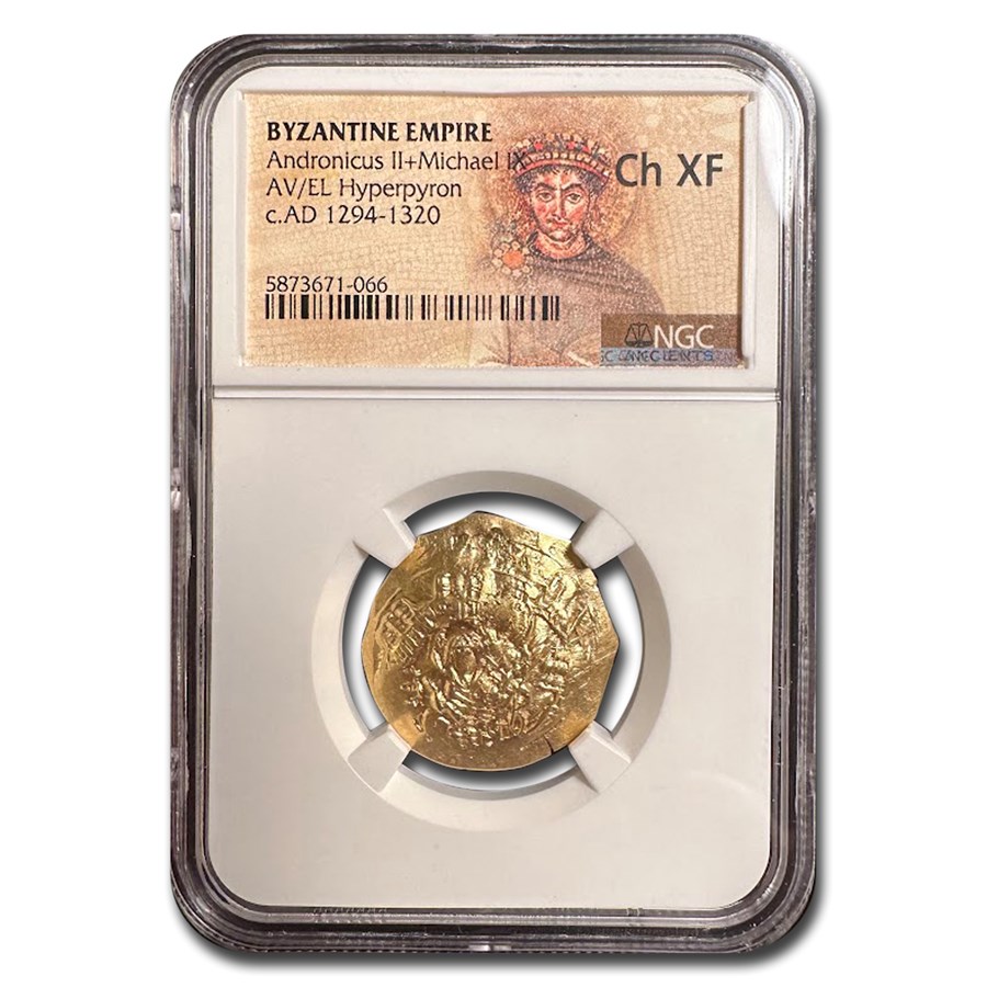 Buy Byzantine EL/AV Hyperpyron Andronicus II (1294-1320 AD) Ch XF NGC ...