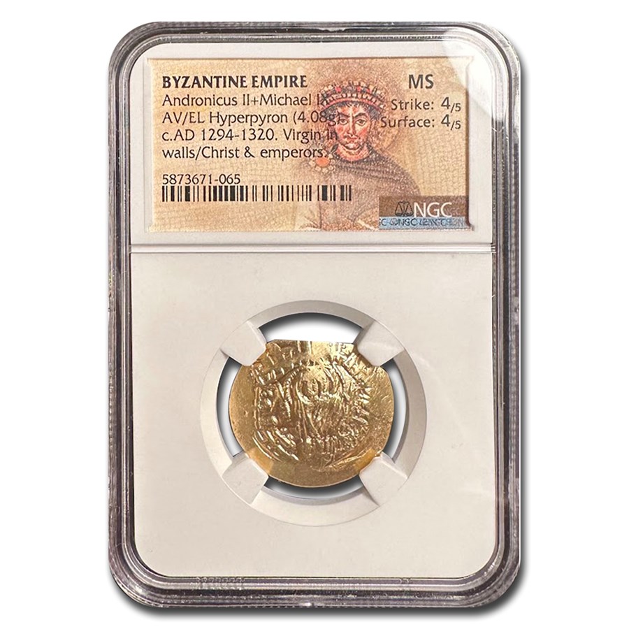 Buy Byzantine EL/AV Hyperpyron Andronicus II (1294-1320 AD) MS NGC | APMEX