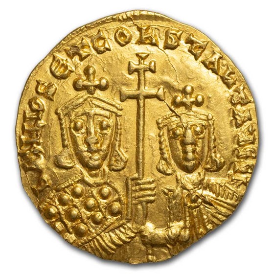 Byzantine Empire AV Solidus Basil I & Con. (868-886 AD) MS S-1704