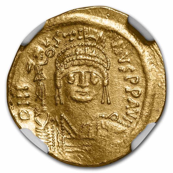Buy Byzantine Empire AV Solidus Justin II (565-578 AD) AU NGC (S-345 ...