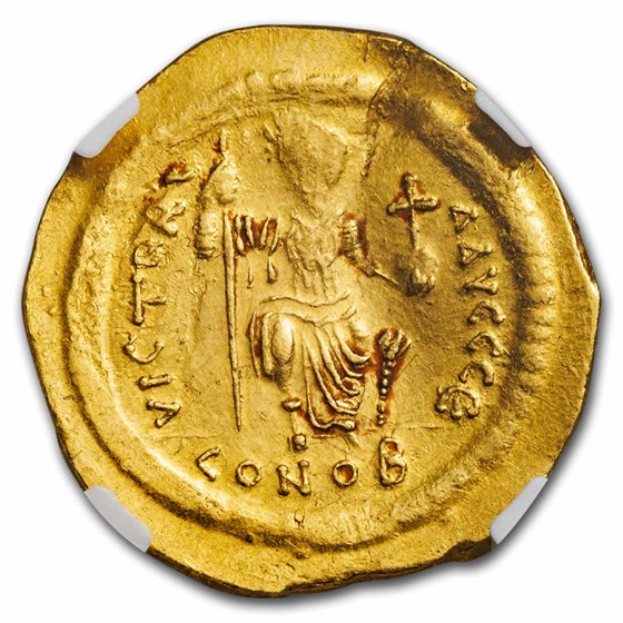 Buy Byzantine Empire AV Solidus Justin II 565-78 AD Ch XF NGC (S-345 ...