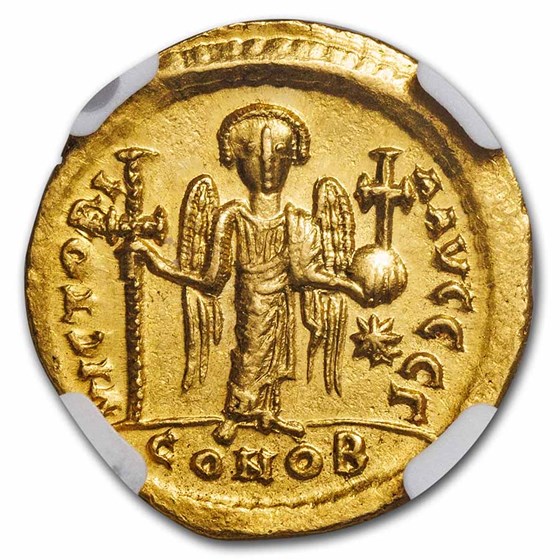 Buy Byzantine Empire AV Solidus Justinian I 527-65 AD Ch AU NGC S-137 ...