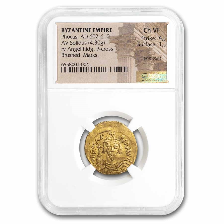 Byzantine Empire AV Solidus Phocas (602-610 AD) Ch VF NGC