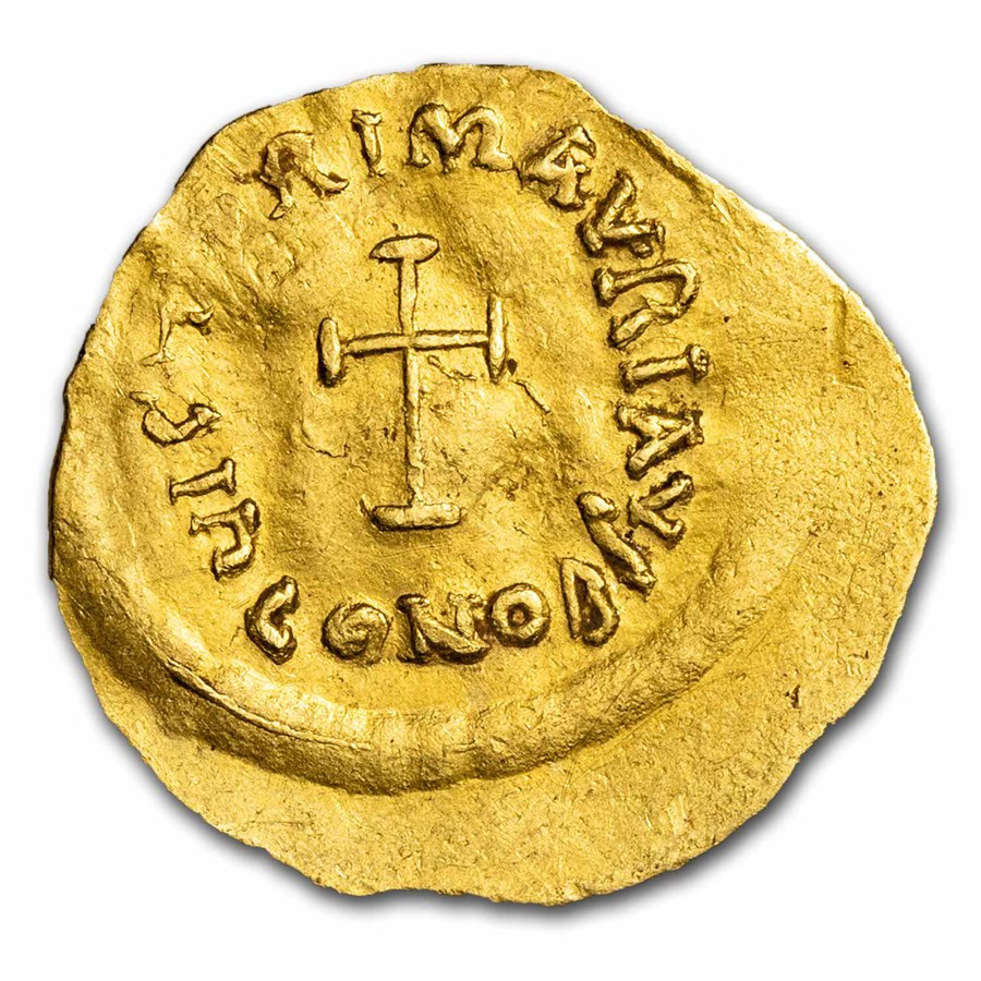 Byzantine Empire AV Tremissis M Tiberius (582-602 AD) AU