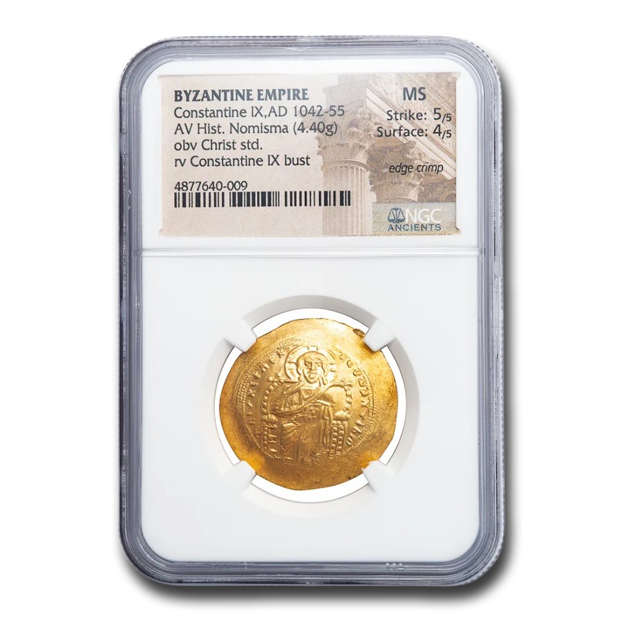 Buy Byzantine Gold Hist. Nomisma Constantine IX (1042-1055 AD) MS NGC ...