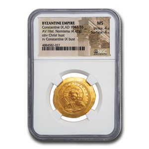 Buy Byzantine Gold Hist. Nomisma Constantine IX (1042-1055 AD) MS NGC ...