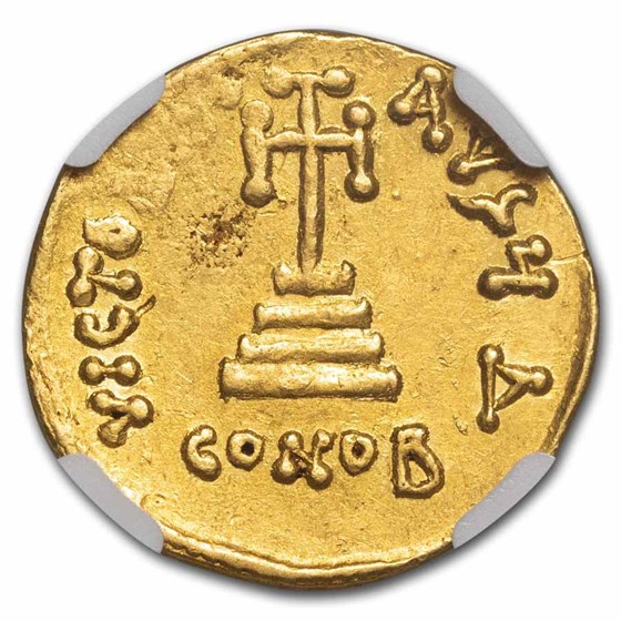 Byzantine Gold Solidus Constans II (641-668 AD) XF NGC (S-956)