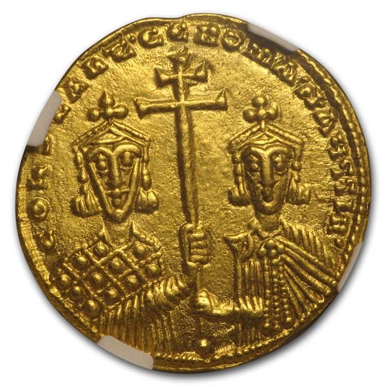 Buy Byzantine Gold Solidus Constantine VII (945-963 AD) AU NGC | APMEX