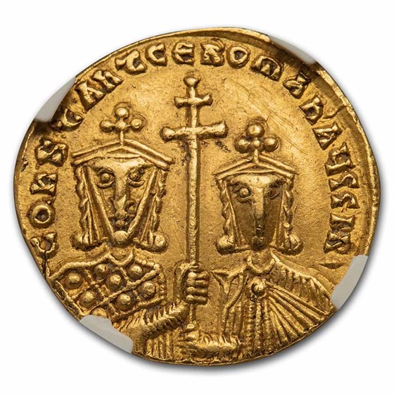 Buy Byzantine Gold Solidus Constantine VII (945-963 AD) Ch XF NGC | APMEX