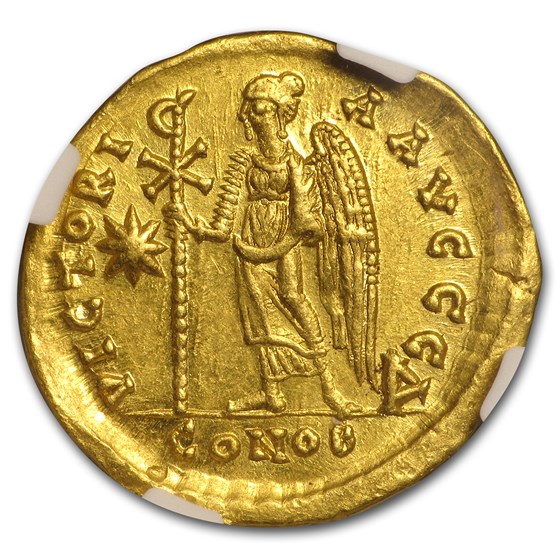 Buy Byzantine Gold Solidus Emperor Anastasius I (491-518 AD) AU NGC | APMEX