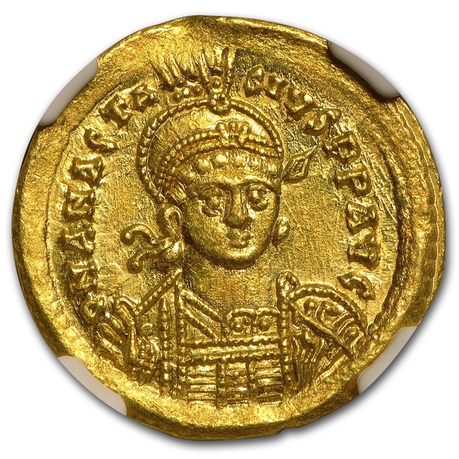 Buy Byzantine Gold Solidus Emperor Anastasius I (491-518 AD) MS NGC | APMEX