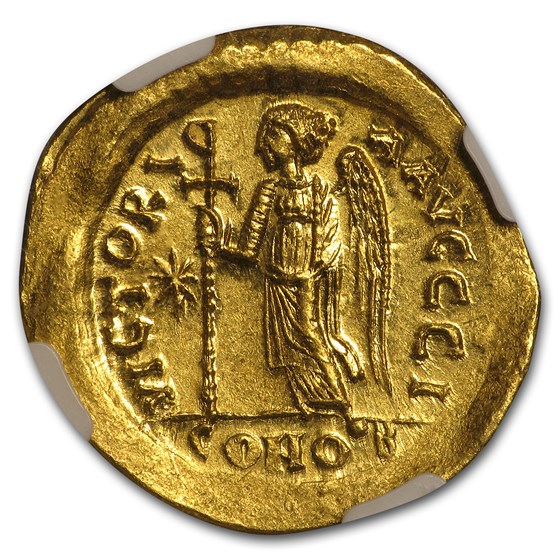 Buy Byzantine Gold Solidus Emperor Anastasius I (491-518 AD) MS NGC | APMEX