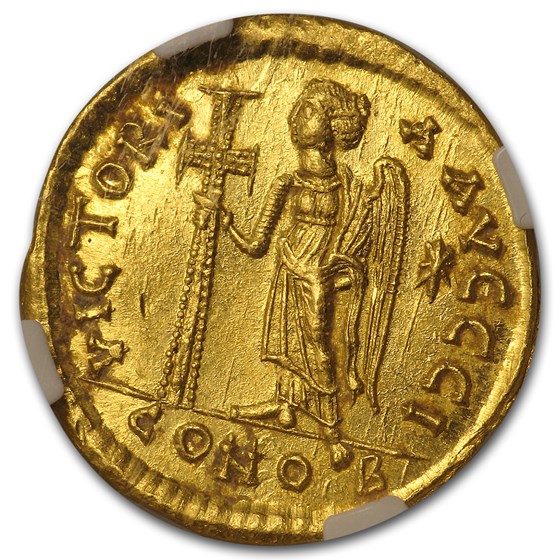 Buy Byzantine Gold Solidus Emperor Anastasius I (491-518 AD) MS NGC | APMEX