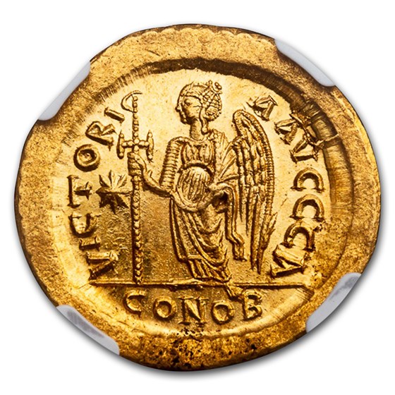 Buy Byzantine Gold Solidus Emperor Anastasius I (491-518 AD) MS NGC | APMEX
