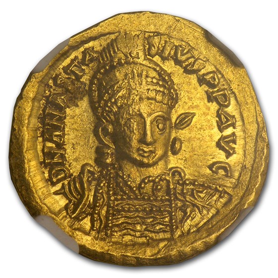 Buy Byzantine Gold Solidus Emperor Anastasius I (491-518 AD) MS NGC | APMEX