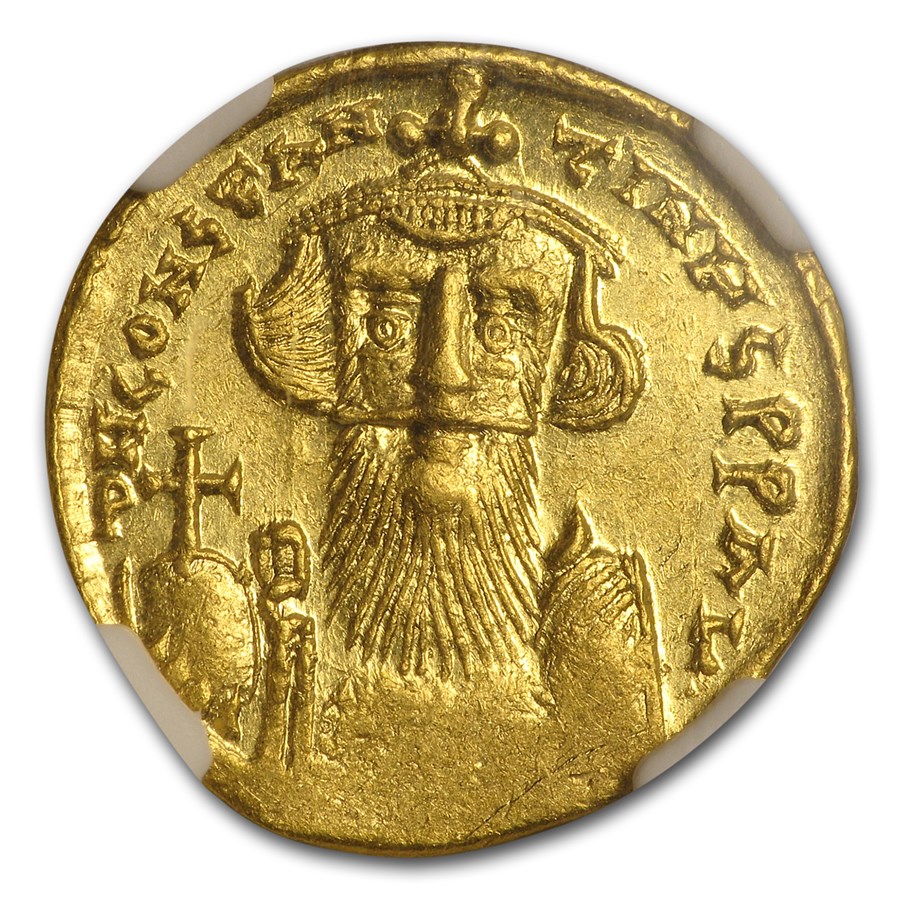 Buy Byzantine Gold Solidus Emperor Constans II (641-668 AD)CH AU NGC ...