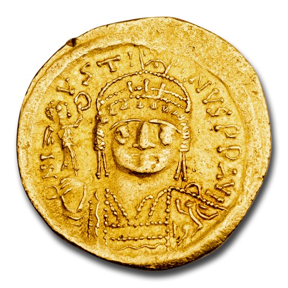 Buy Byzantine Gold Solidus Emperor Justin II (565-578 AD) AU NGC | APMEX