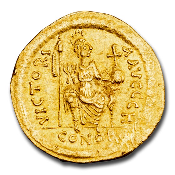 Buy Byzantine Gold Solidus Emperor Justin II (565-578 AD) AU NGC | APMEX