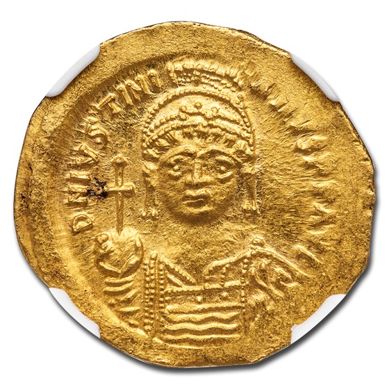 Buy Byzantine Gold Solidus Emperor Justinian I (527-565 AD) Ch MS NGC ...
