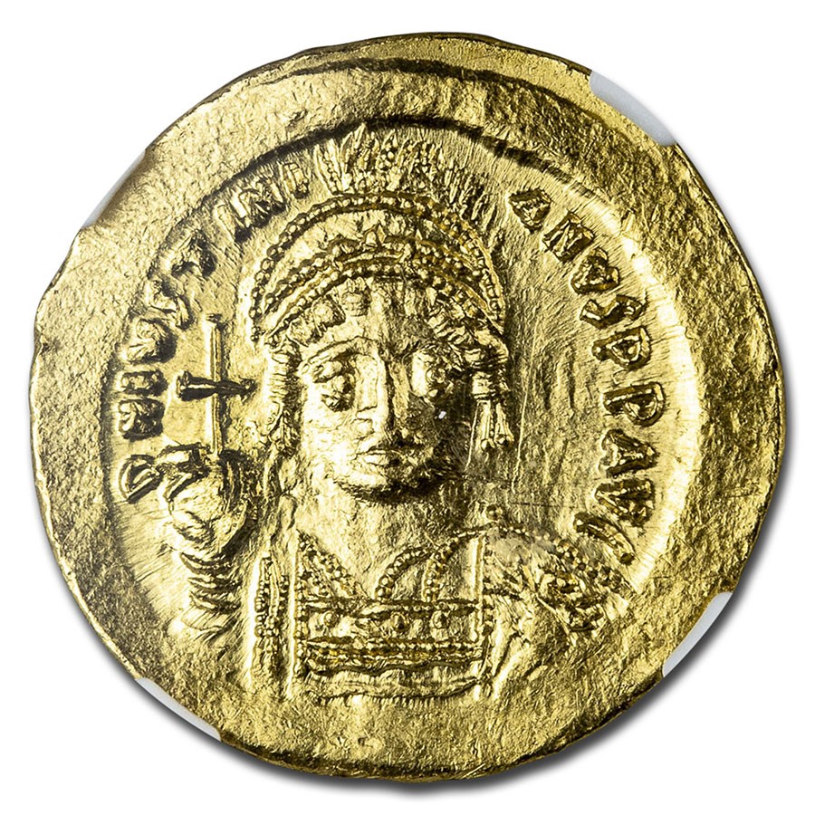 Buy Byzantine Gold Solidus Emperor Justinian I (527-565 AD) MS NGC | APMEX