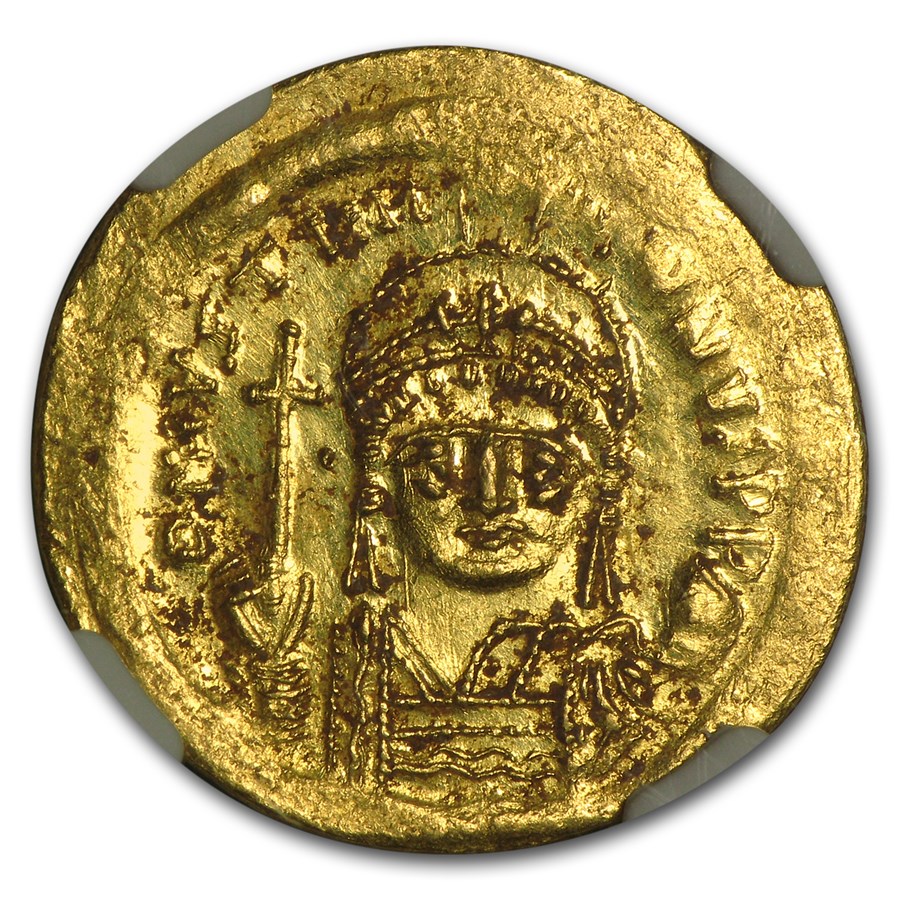 Buy Byzantine Gold Solidus Emperor Justinian I (527-565 AD) MS NGC | APMEX