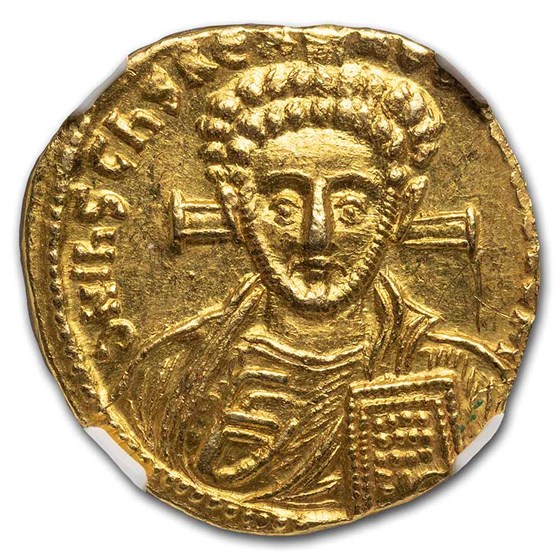 Buy Byzantine Gold Solidus Justinian II (705-711 AD) MS NGC (S-1413 ...