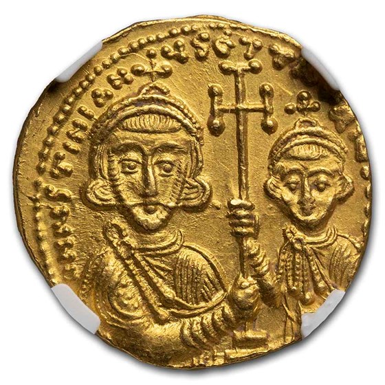 Buy Byzantine Gold Solidus Justinian II (705-711 AD) MS NGC (S-1414 ...