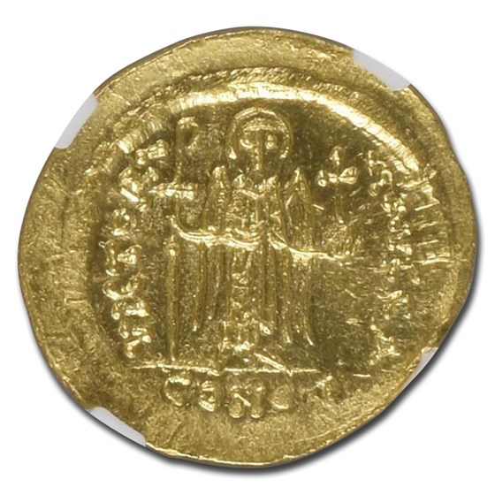 Buy Byzantine Gold Solidus Maurice Tiberius (582-602 AD) Ch MS NGC | APMEX