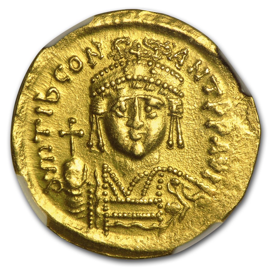 Buy Byzantine Gold Solidus Tiberius II Constantine (578-582 AD)MS NGC ...