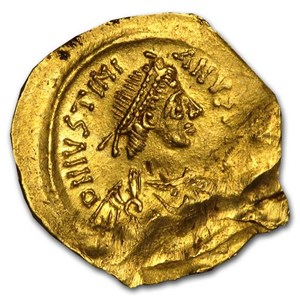 Buy Byzantine Gold Tremissis Justinian I (527-565 AD) AU (Wrinkled) | APMEX