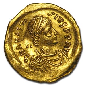 Buy Byzantine Gold Tremissis Justinian I (527-565 AD) AU | APMEX