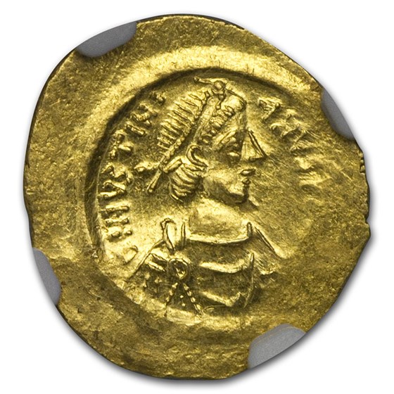 Buy Byzantine Gold Tremissis Justinian I (527-565 AD) MS NGC | APMEX