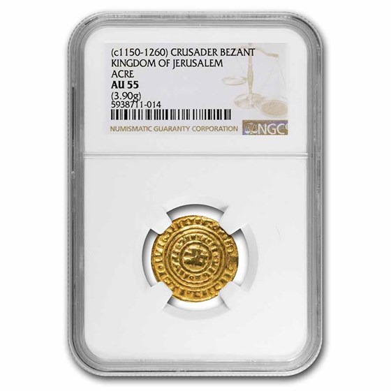 Buy c.1150-1260 Kingdom of Jerusalem Gold Bezant AU-55 NGC (Crusades ...