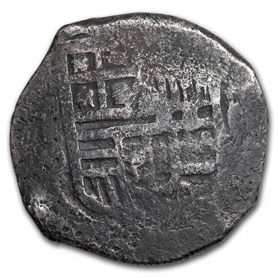 Buy (c.1628) Spanish Empire AR 8 Reales Cob Lucayan Beach Shipwreck | APMEX