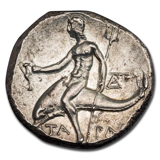 Buy Calabria Taras AR Didrachm (240-288 BC) MS NGC | APMEX